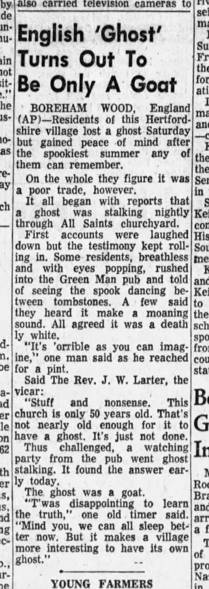 It was a goat. 🐐 – It Was Not a Ghost